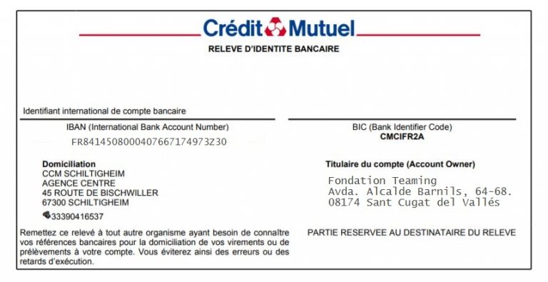 Quel document est valide comme RIB ? - Questions fréquentes – Teaming